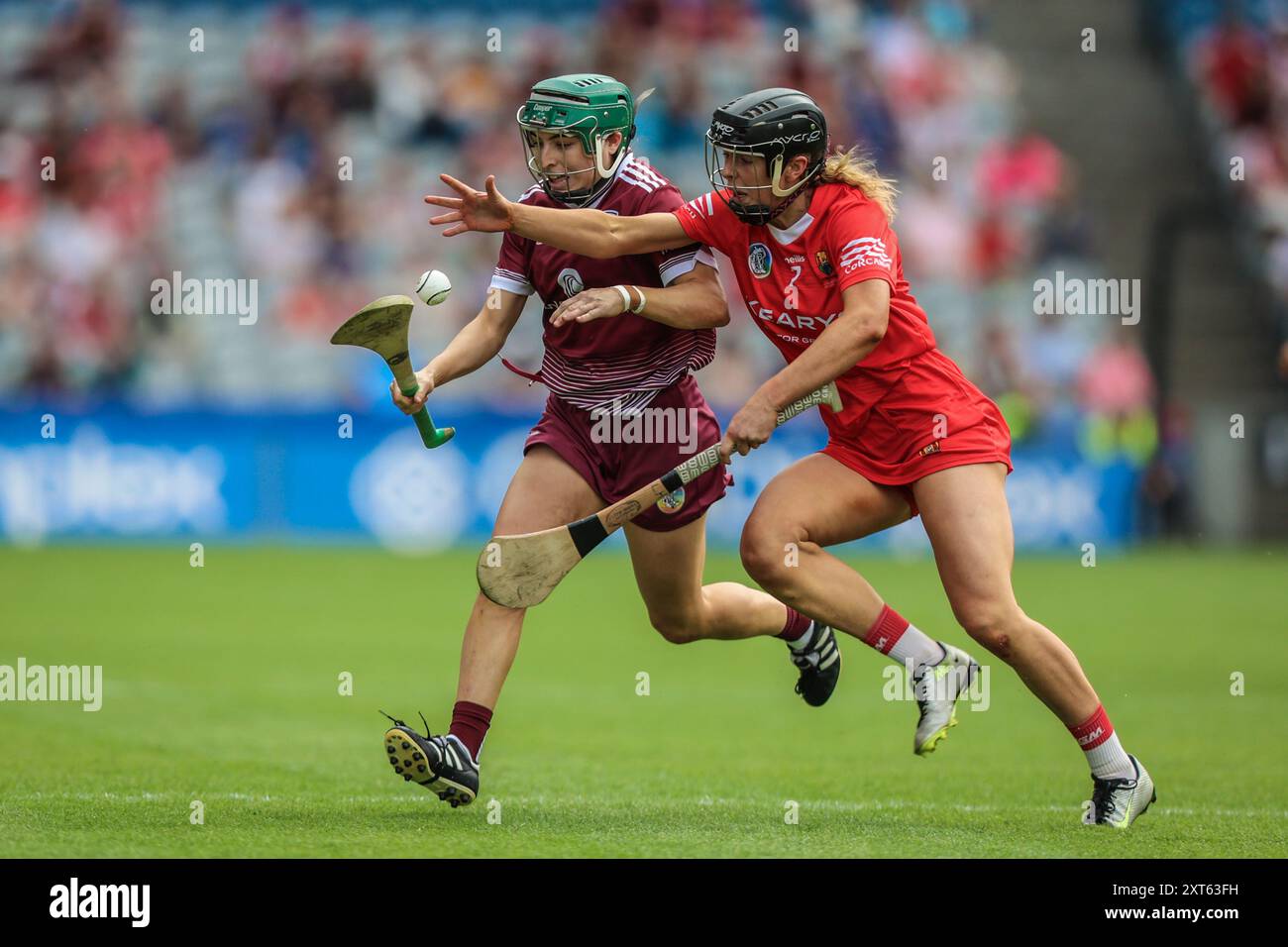 August 11tth, 2024, Niamh Mallon of Galway and Laura Hayes of Cork ...