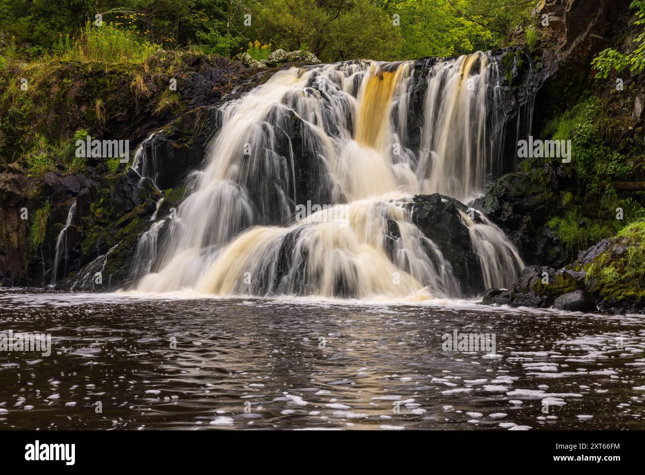 Interstate Falls - A beautiful waterfall landscape on the border of ...