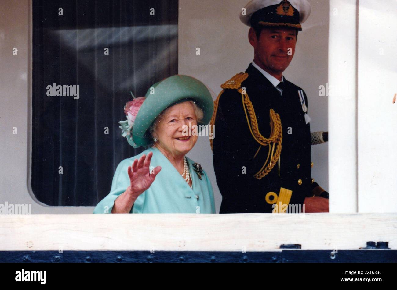 QUEEN ELIZABETH , THE QUEEN MOTHER BOARDS THE ROYAL YACHT BRITANNIA IN ...