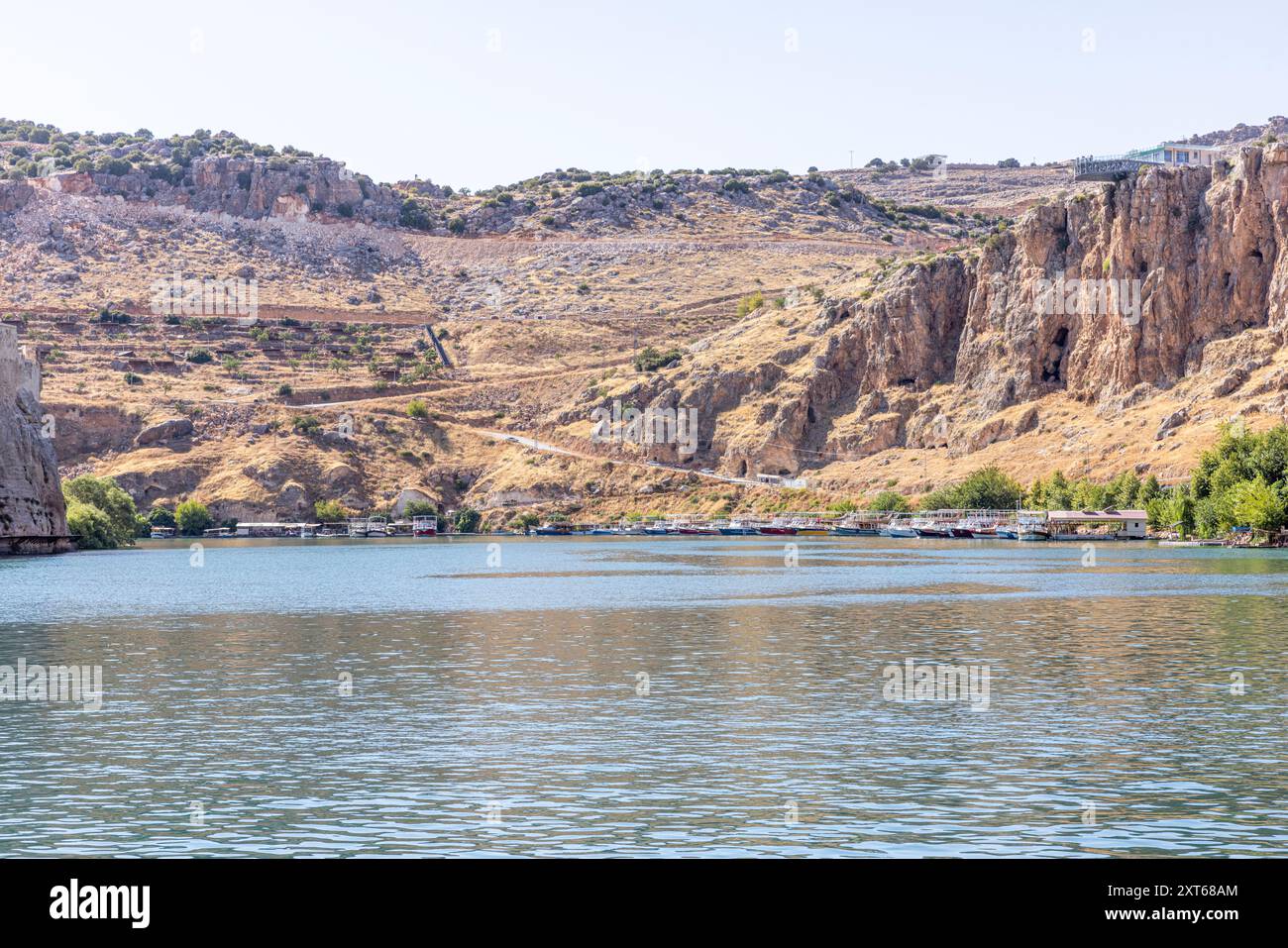 Halfeti Village with sunken mosque in Sanliurfa Province of Turkey ...