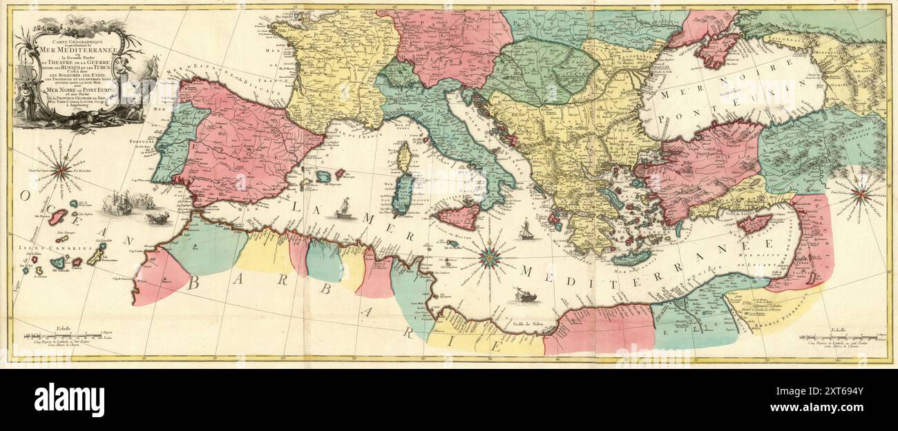 Mediterranean sea map hi-res stock photography and images - Alamy