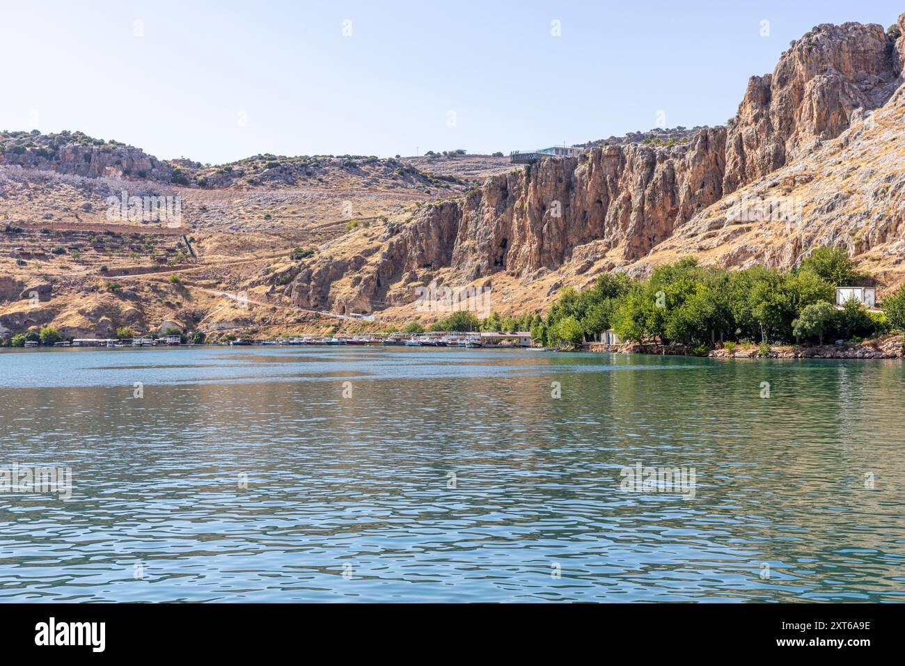 Halfeti Village with sunken mosque in Sanliurfa Province of Turkey ...