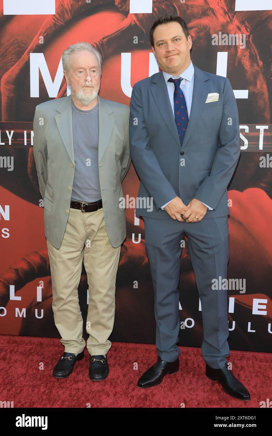 August 12, 2024, Los Angeles, California, USA: Ridley Scott, Michael ...