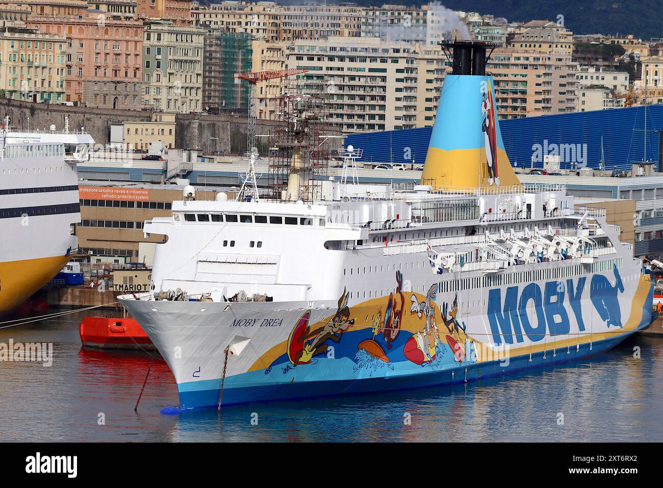 “Moby Drea" at Genoa, decorated with Warner Bros cartoon characters ...