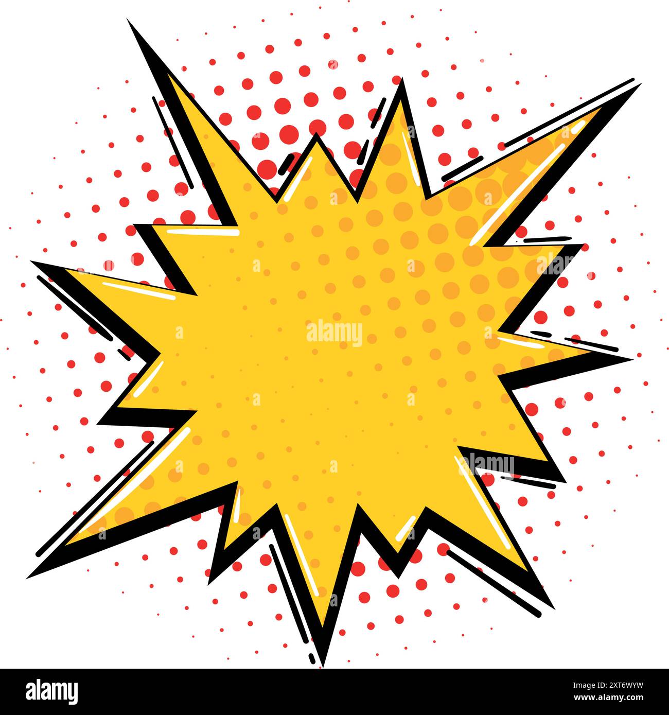 Comic-style speech bubble with halftone dot pattern design Stock Vector ...