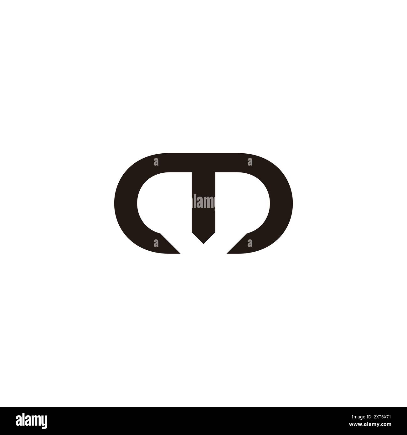 letter m oval shape simple geometric line logo vector Stock Vector ...
