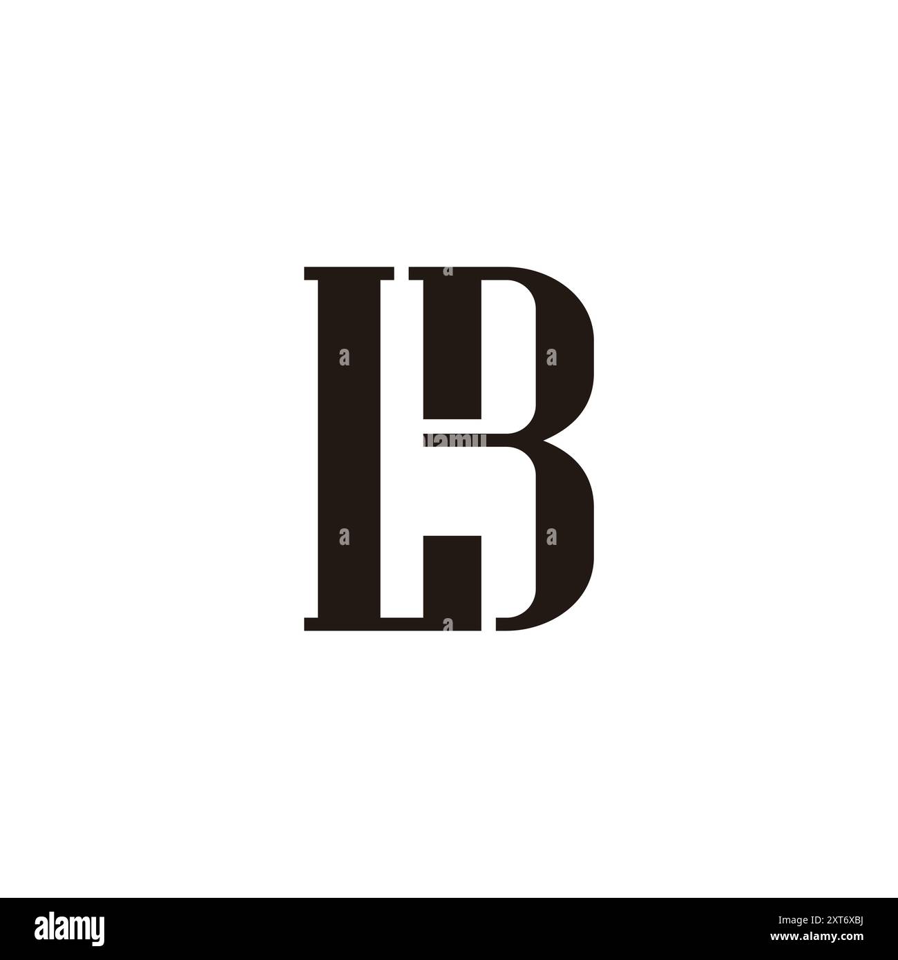 letter lb linked sliced font simple geometric logo vector Stock Vector ...