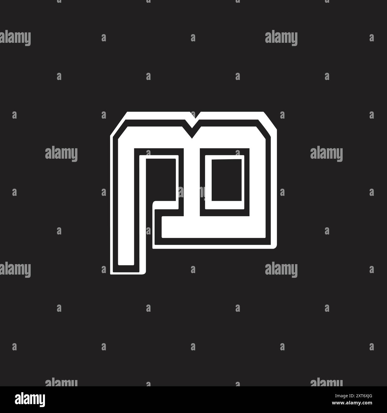 letter pm simple geometric stripes logo vector Stock Vector Image & Art ...