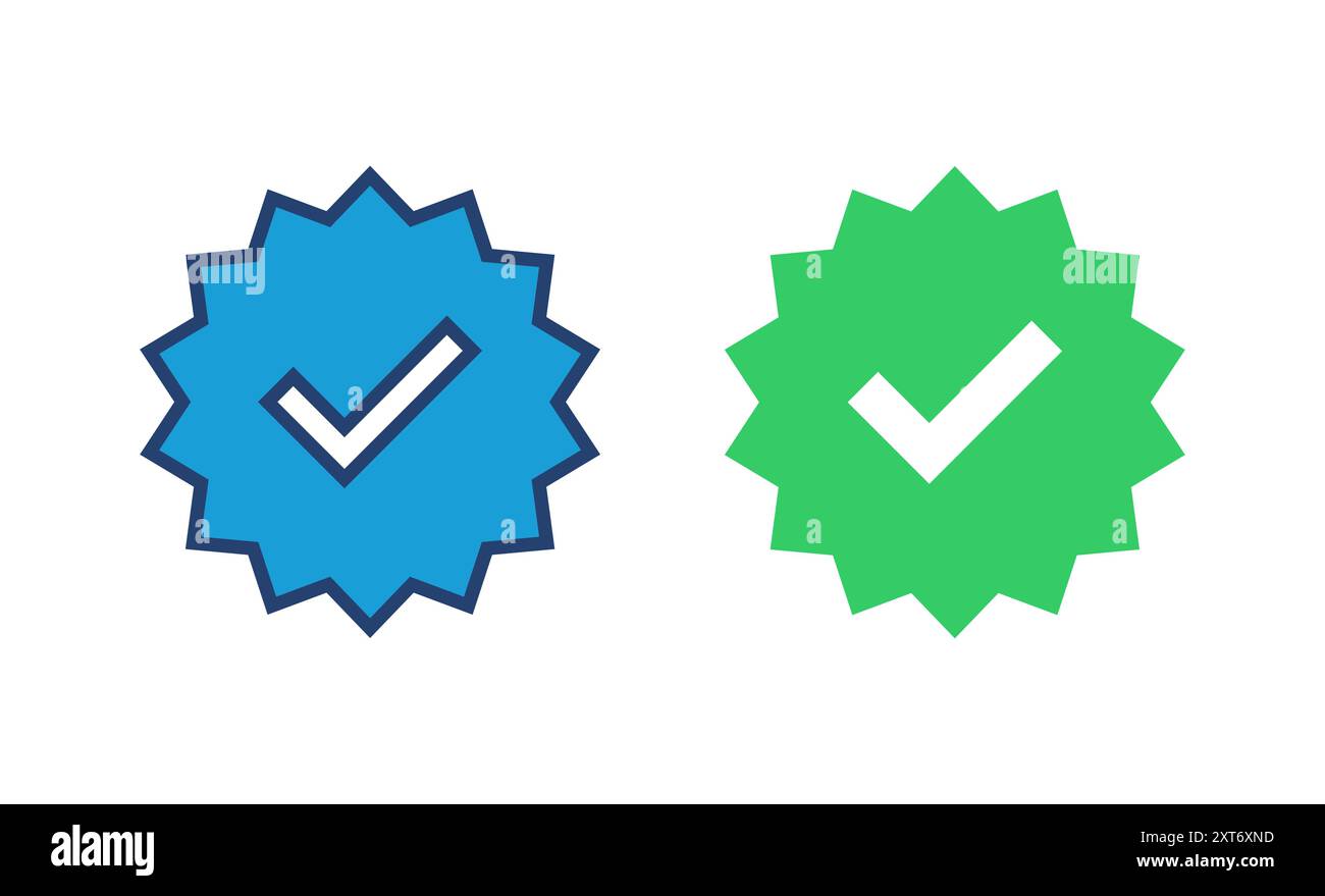 verified icon vector. verification check mark. approved icon Stock Vector Image & Art - Alamy