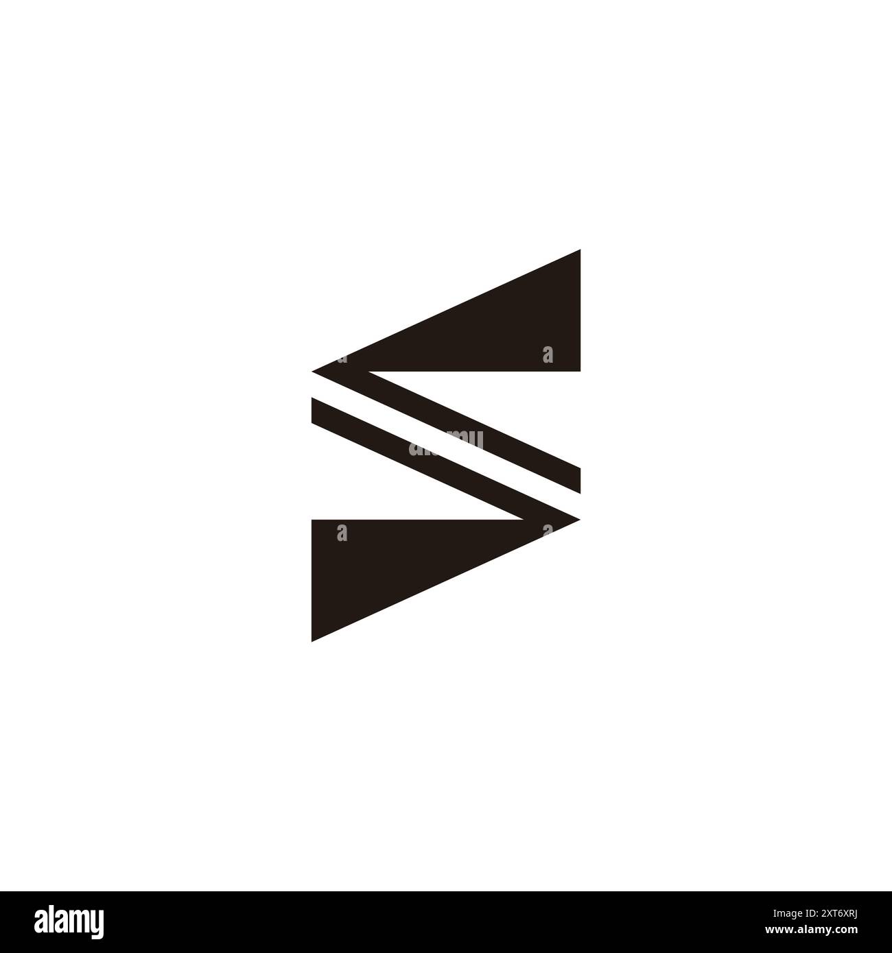 letter s stripes triangles simple geometric logo vector Stock Vector ...