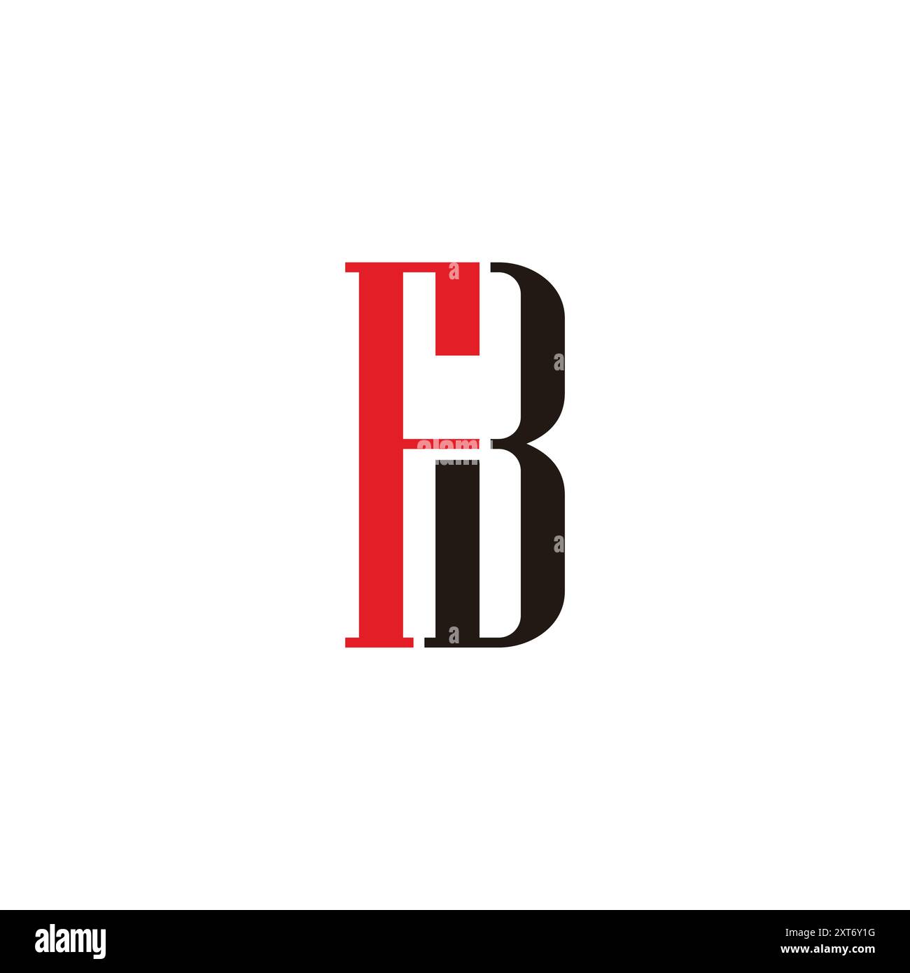 letter fb simple colorful linked font logo vector Stock Vector Image ...