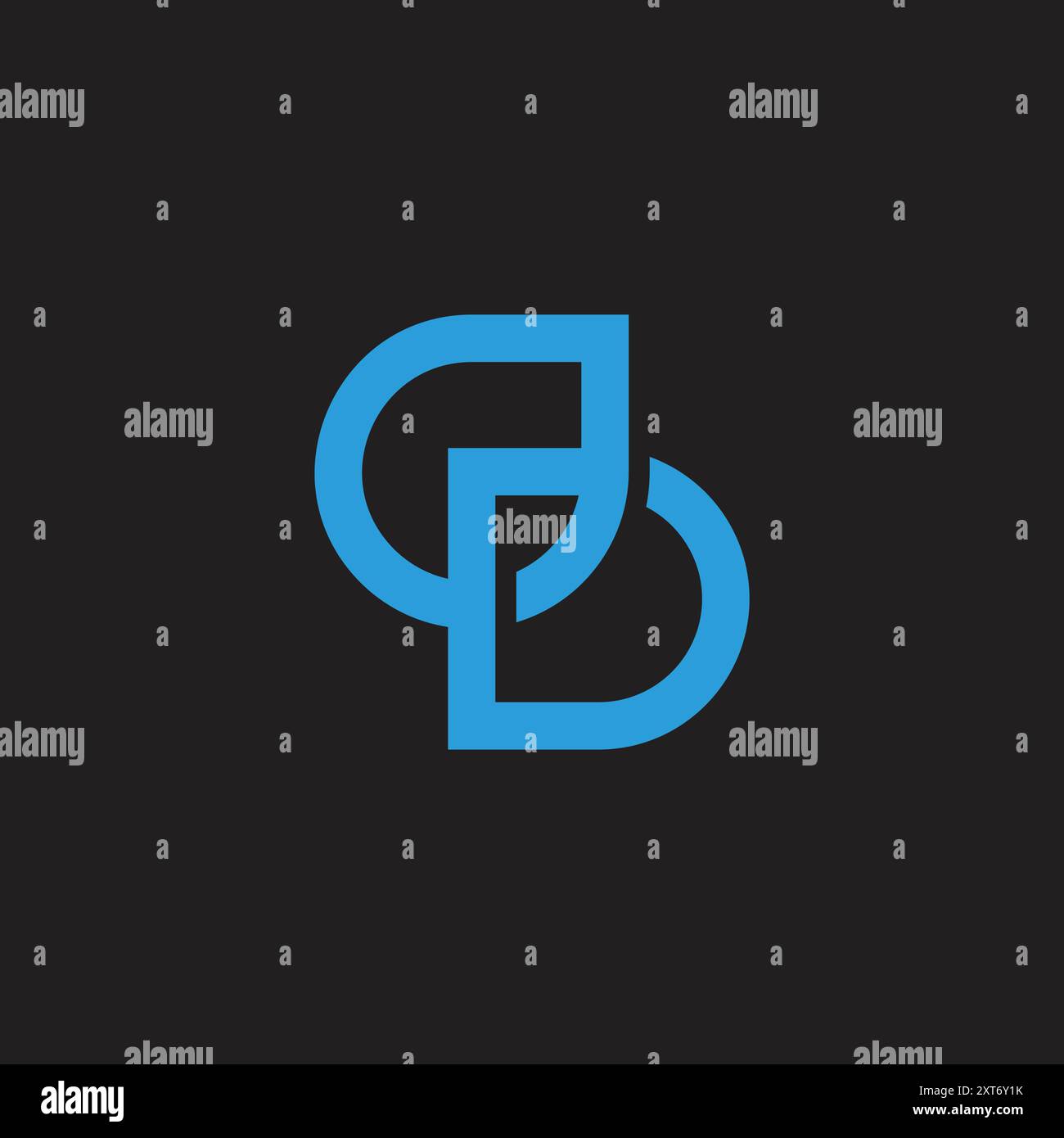 letter d blue drink drop water overlap simple logo vector Stock Vector ...