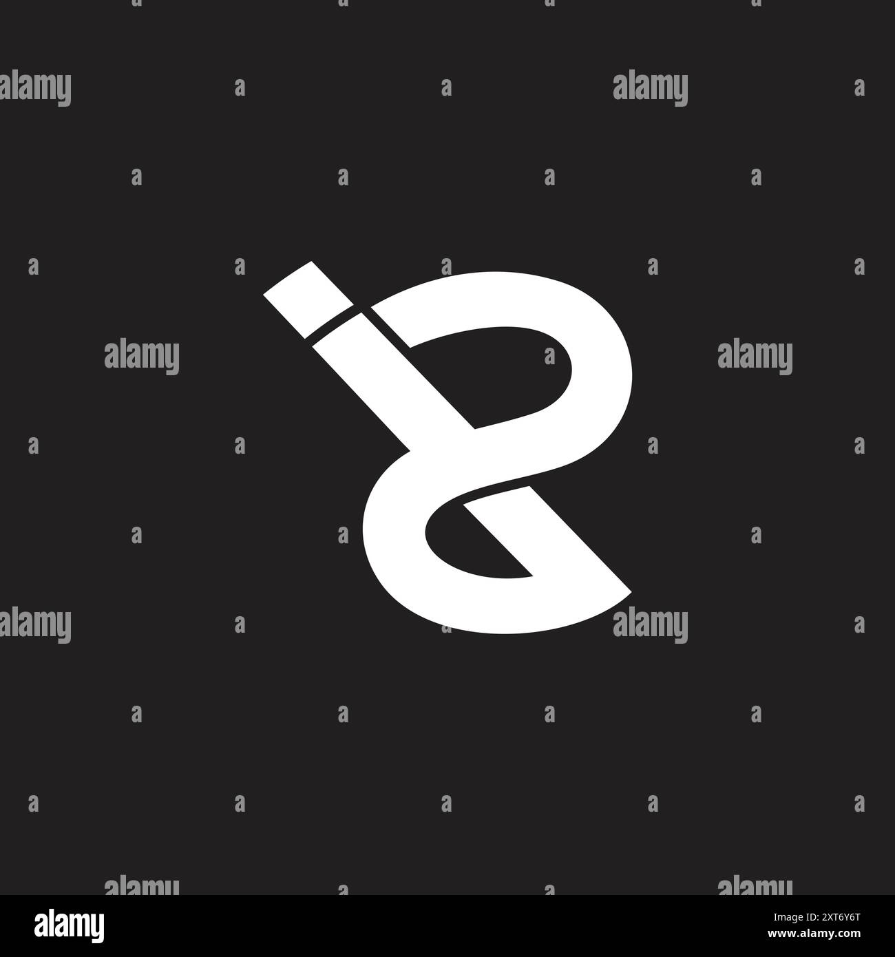 letter i2 simple linked linear logo vector Stock Vector Image & Art - Alamy