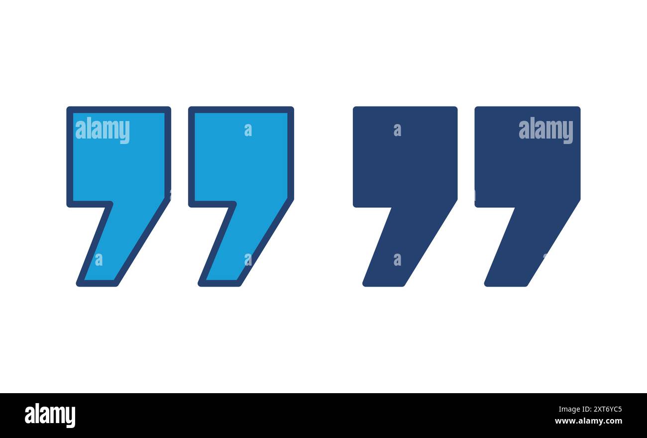 Quote icon vector. Quotation mark symbol Stock Vector Image & Art - Alamy