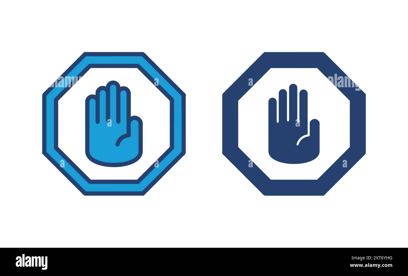 Stop icon vector. stop road sign. hand stop icon vector Stock Vector ...