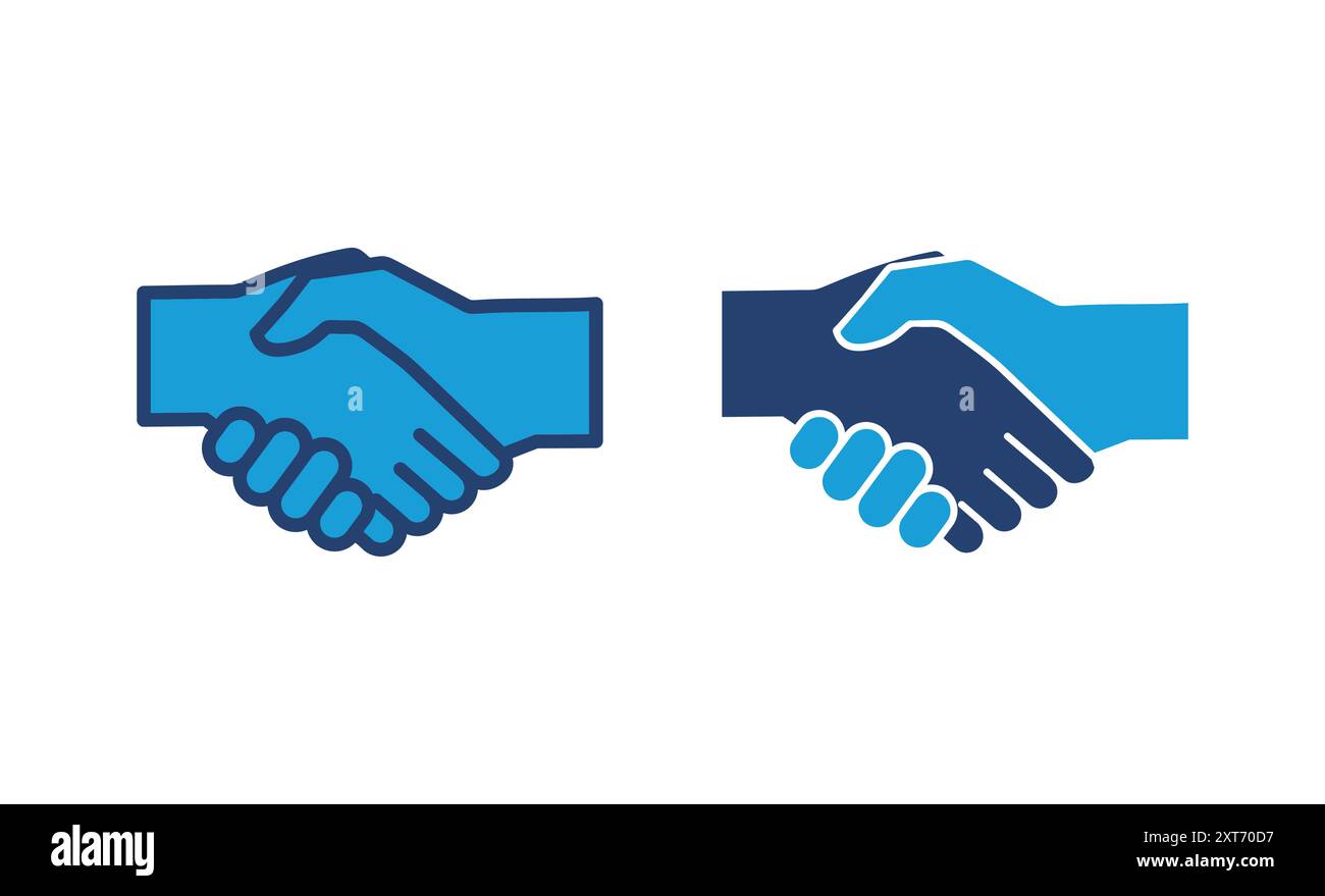 Handshake icon vector. business handshake. contact agreement Stock ...