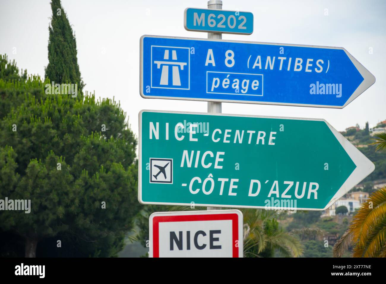 Driving car or family camper on free on Cote d'azur, French Riviera in ...