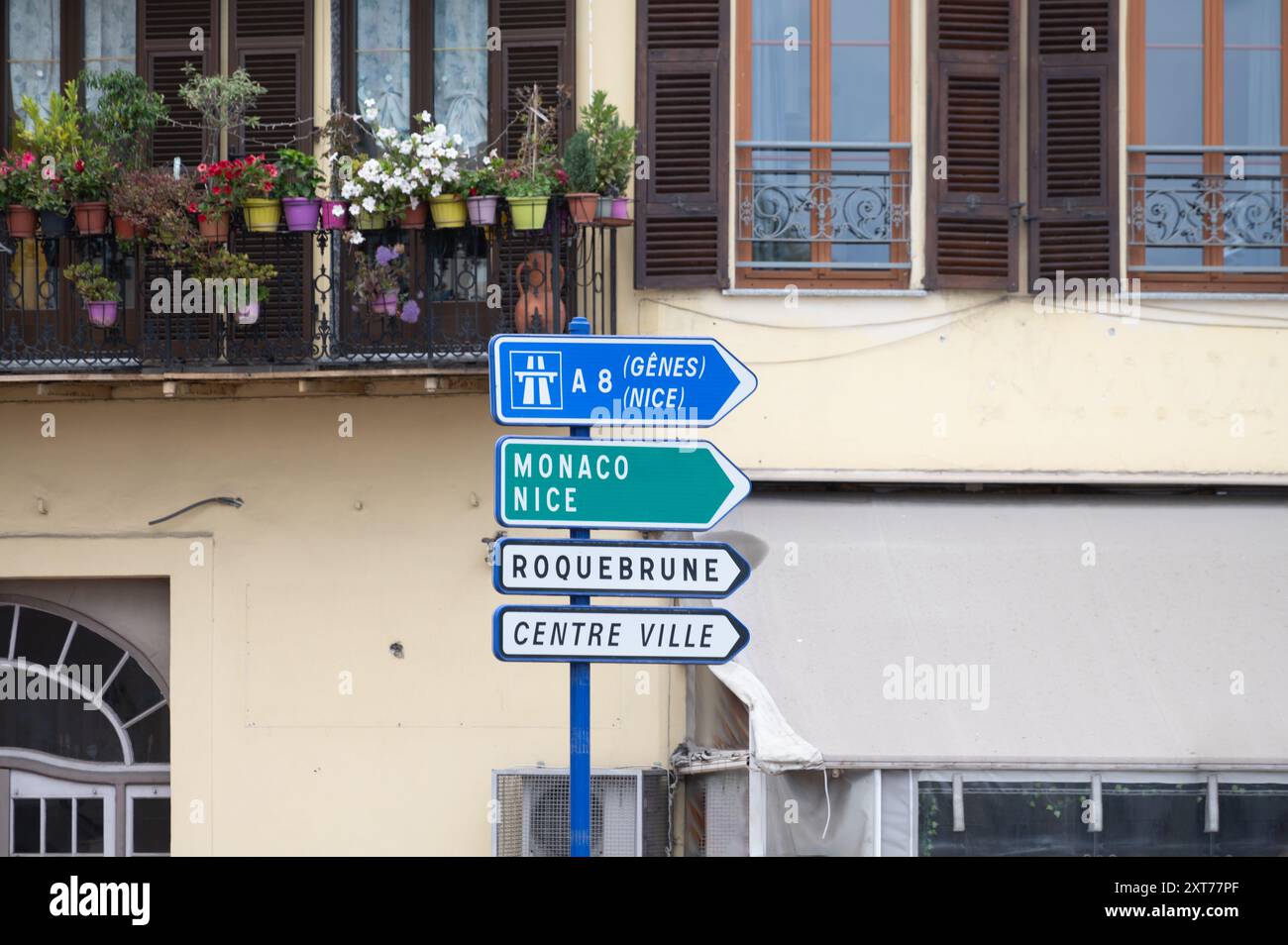 Driving car or family camper on free on Cote d'azur, French Riviera in ...