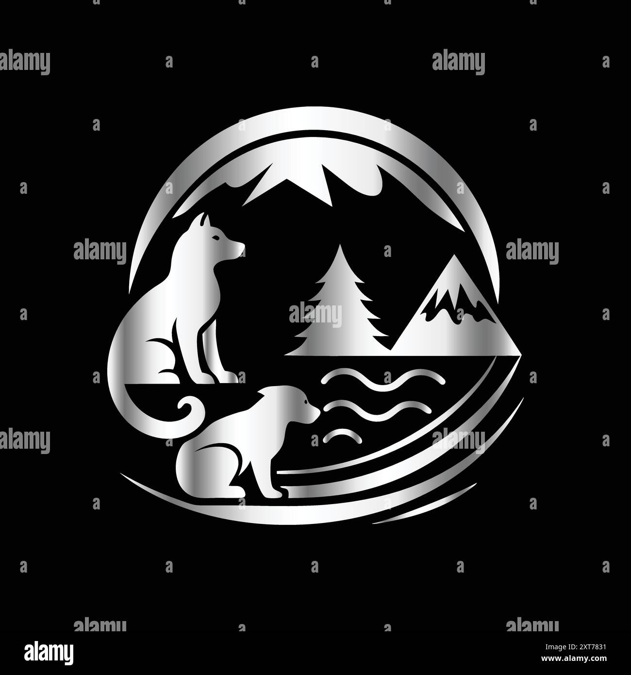 Labrador Retriever Logo Design Vector Template. Pet Animal Logotype ...