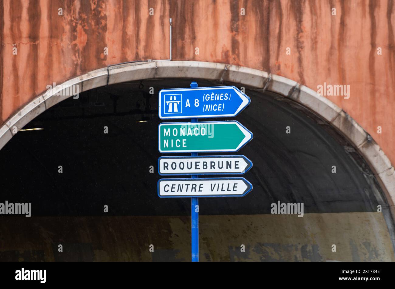 Driving car or family camper on free on Cote d'azur, French Riviera in ...