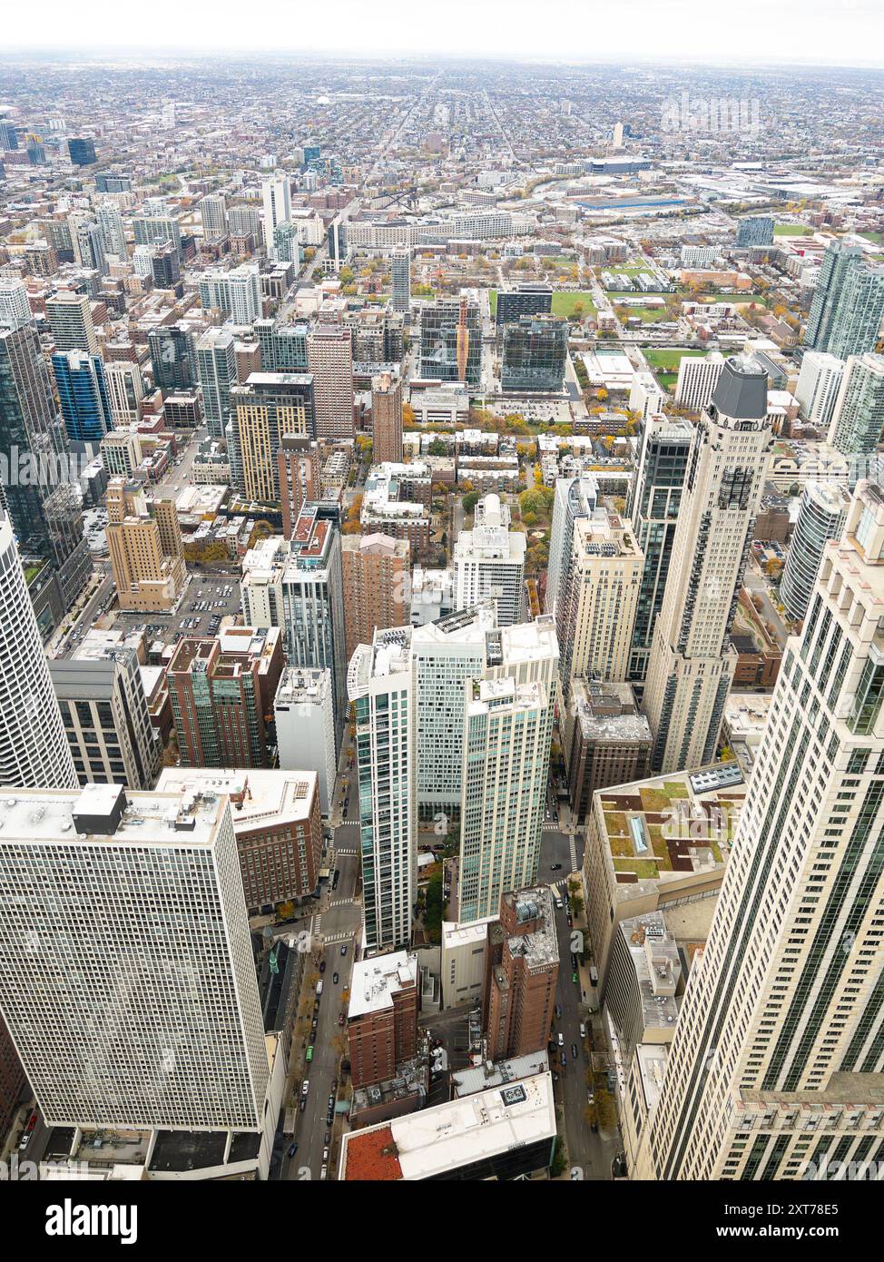Winter View of Downtown Chicago from 360 Observation Deck Stock Photo ...