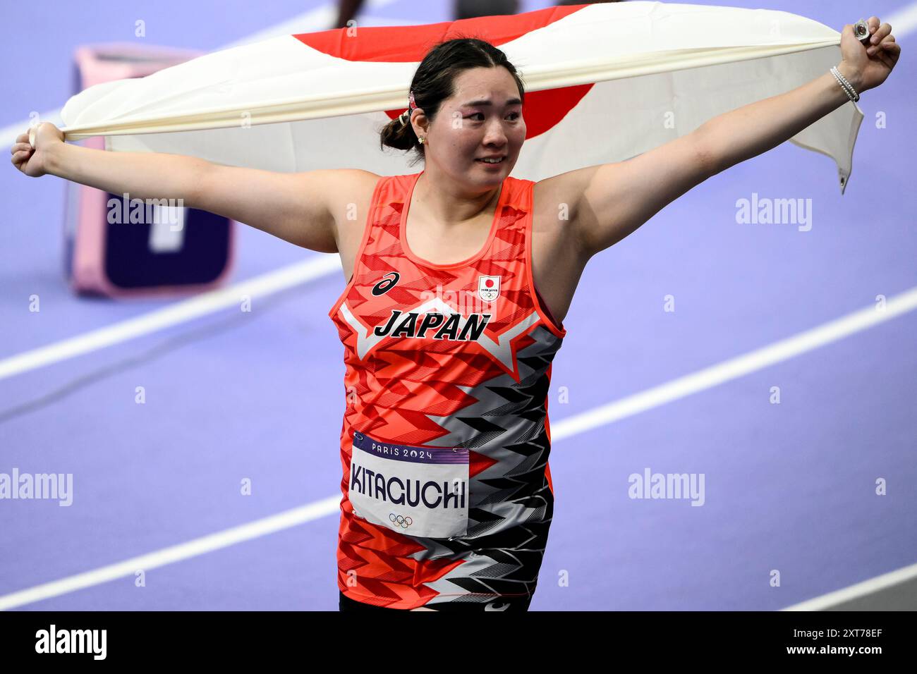 Haruka Kitaguchi of Japan celebrates after competing in the Women's ...