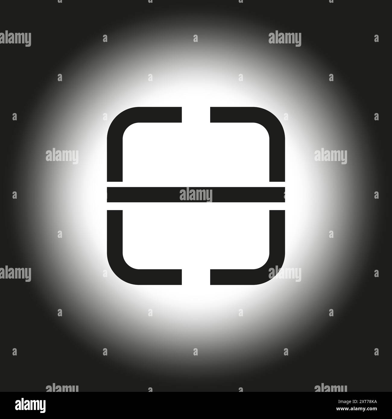 Code scanner icon. Black and white gradient. Minimalist design. Vector ...