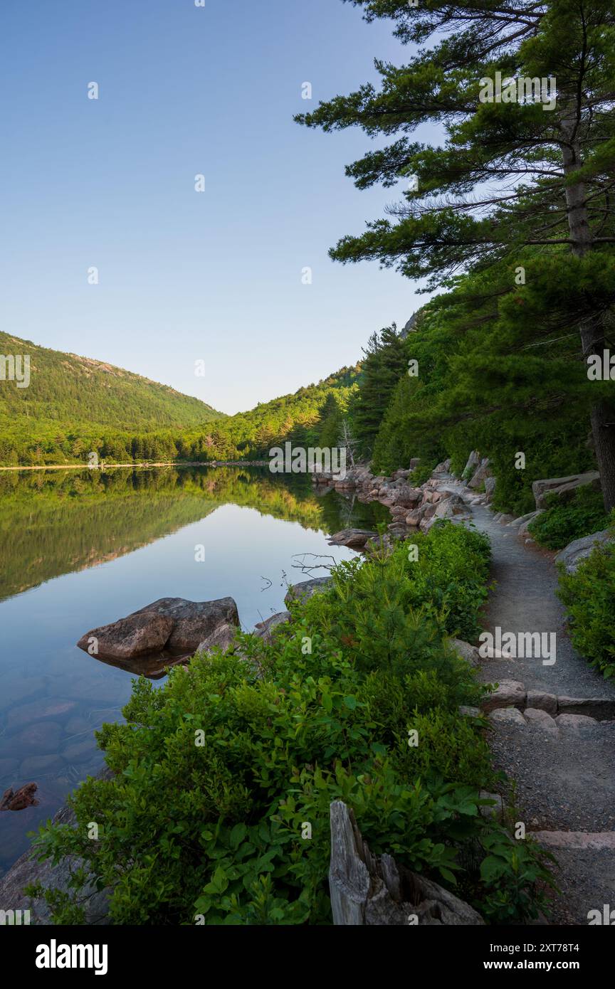Serene Pathway Beside Jordan Pond, Acadia National Park Stock Photo - Alamy