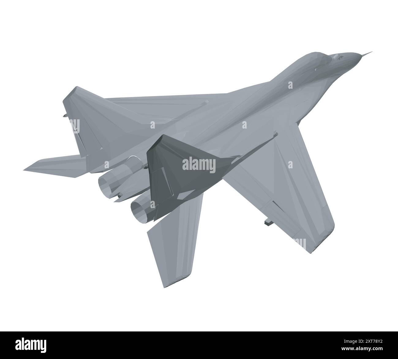 Military fighter jet polygonal. Vector art illustration of polygonal airplane. Modern war ...