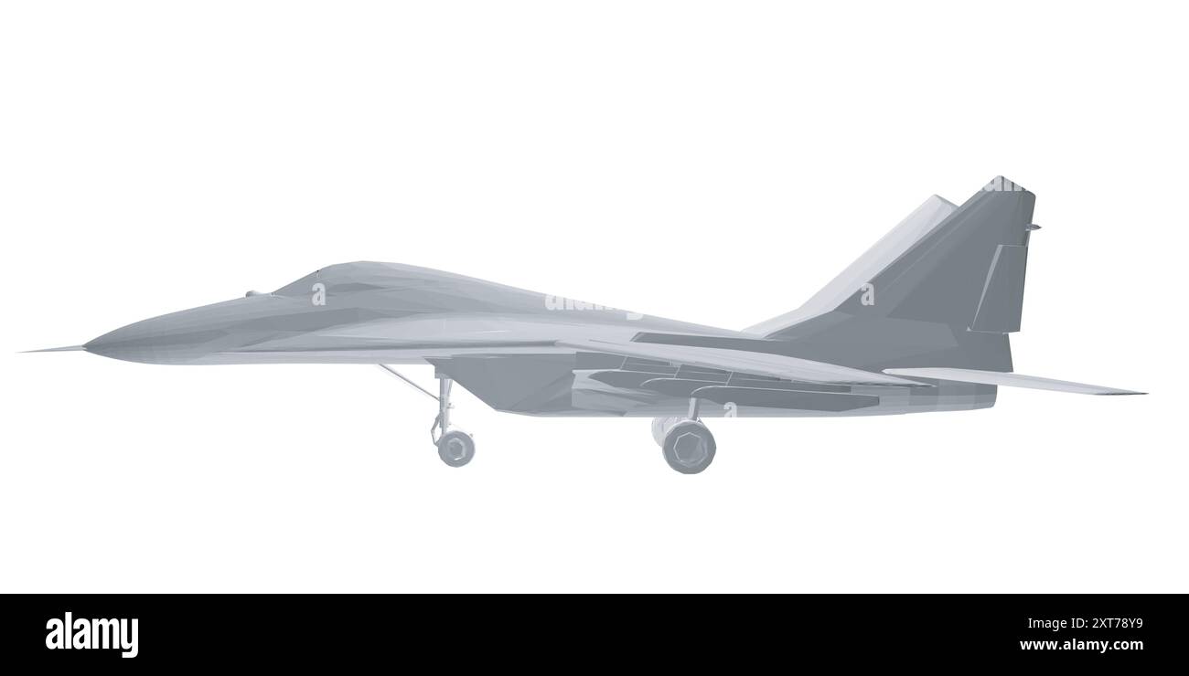Military fighter jet polygonal. Vector art illustration of polygonal airplane. Modern war ...