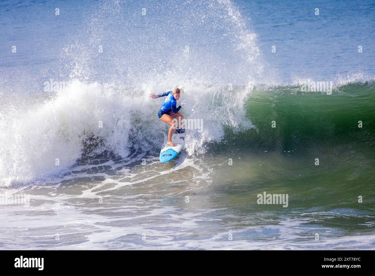 Woman Pro Surfer Stock Photo - Alamy