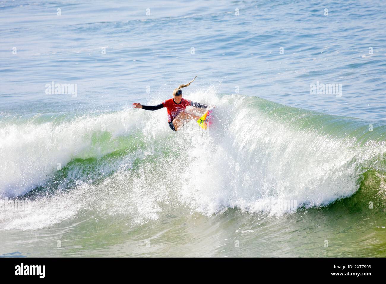 Woman Pro Surfer Stock Photo - Alamy
