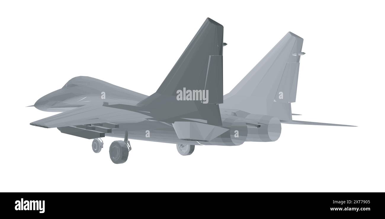 Military fighter jet polygonal. Vector art illustration of polygonal airplane. Modern war ...