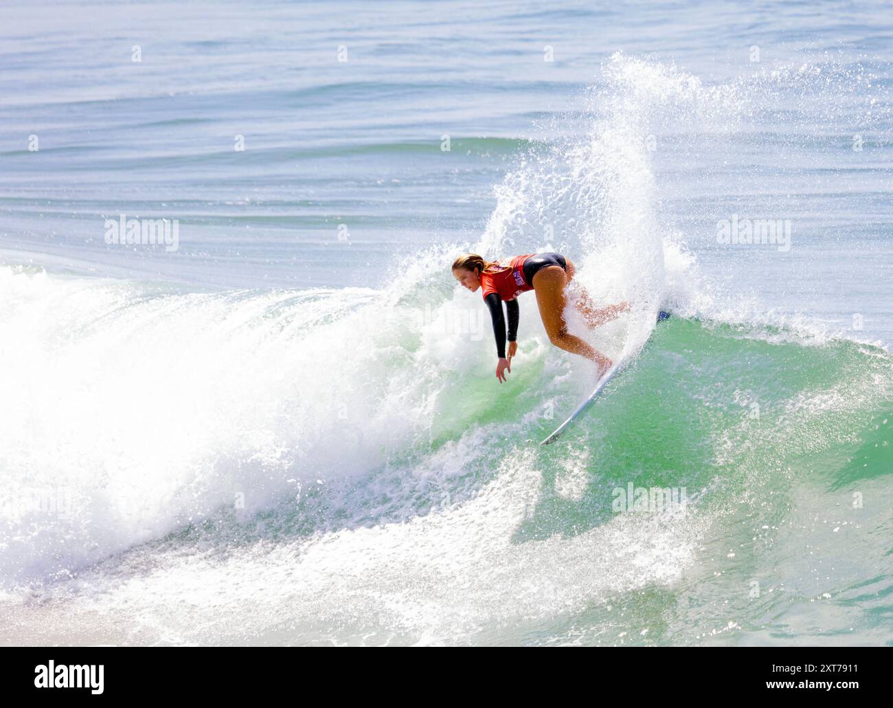 Woman Pro Surfer Stock Photo - Alamy