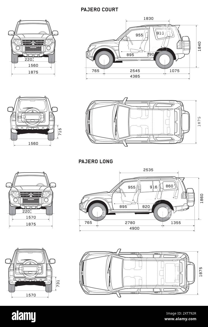 Mitsubishi pajero sport Stock Vector Images - Alamy