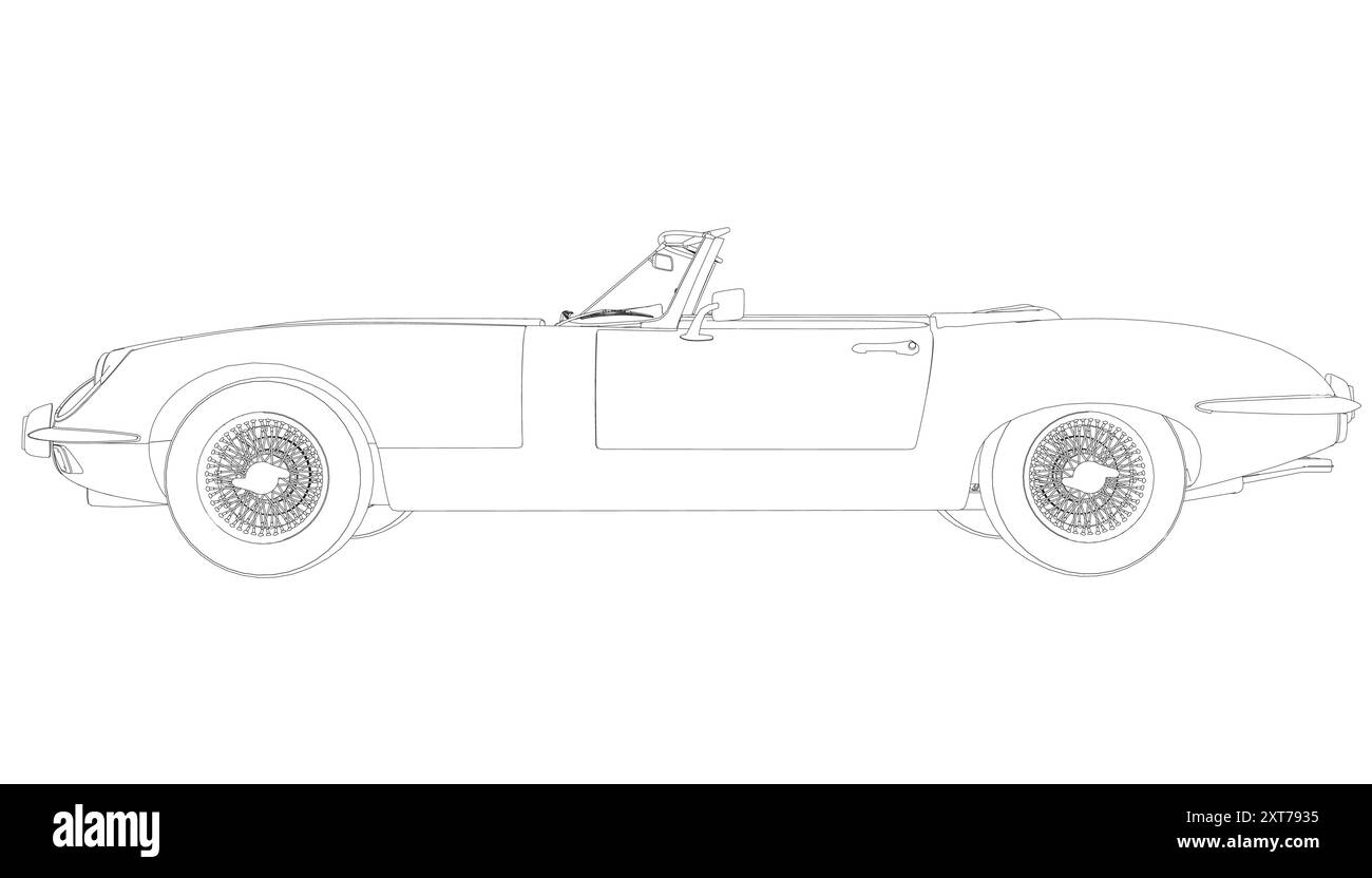 Luxury Convertible Car Coloring Pages For Adults Drawing Line Art Picture Car Cabriolet With