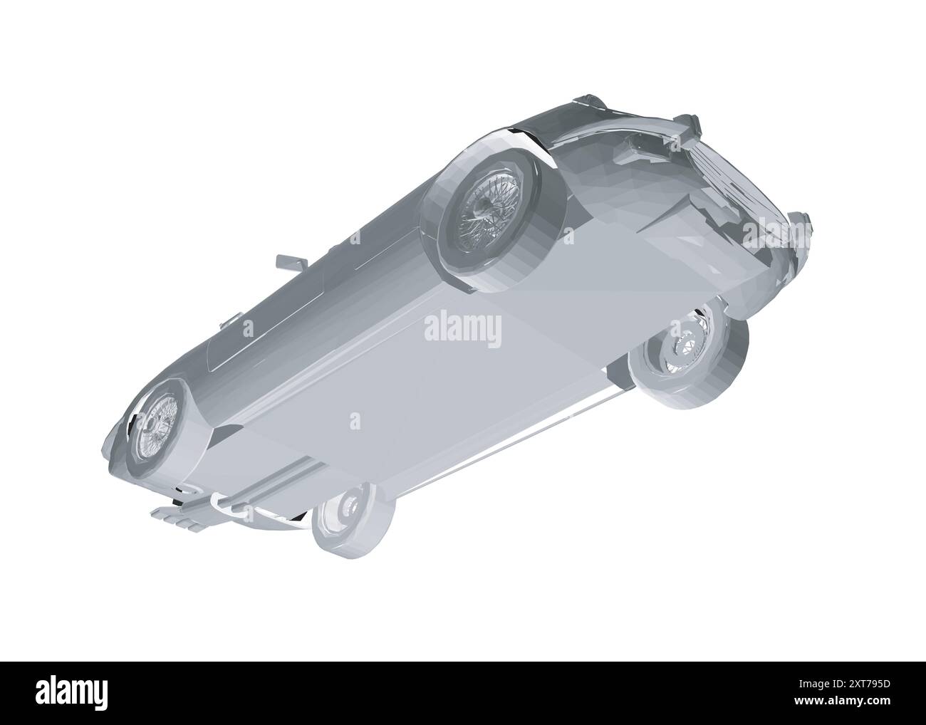 Luxury convertible car. Art picture Car cabriolet with outlines. Vector ...