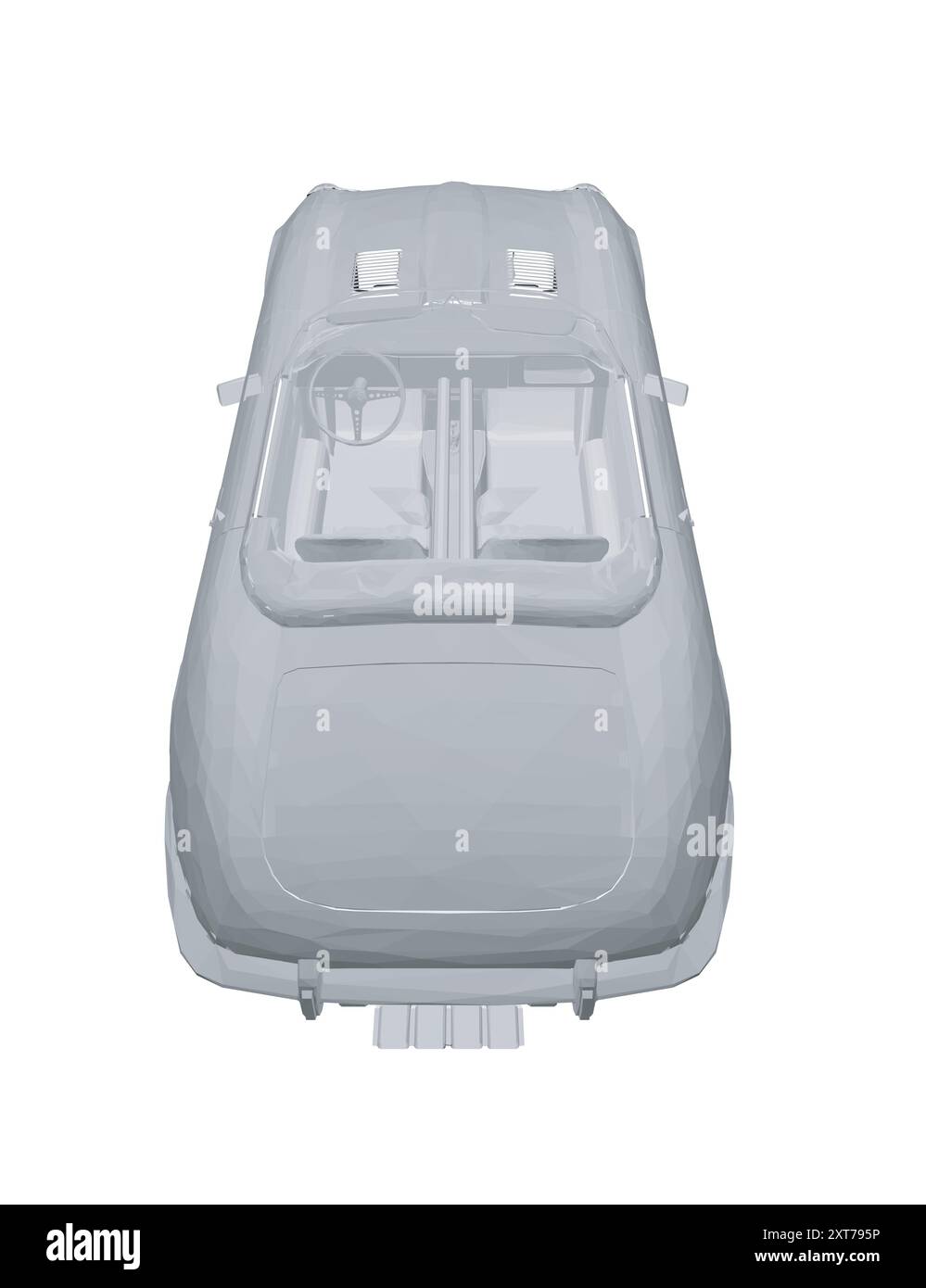 Luxury convertible car. Art picture Car cabriolet with outlines. Vector ...