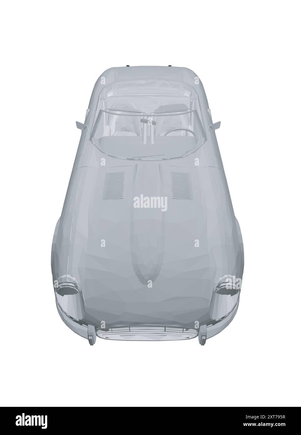 Luxury convertible car. Art picture Car cabriolet with outlines. Vector ...