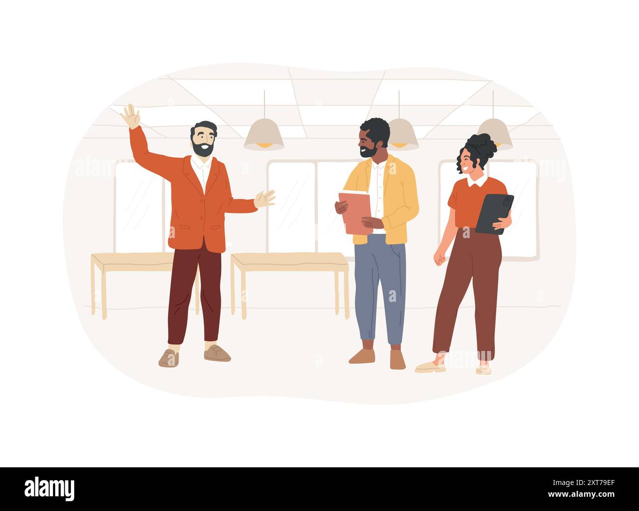 Searching for office isolated cartoon vector illustrations Stock Vector ...