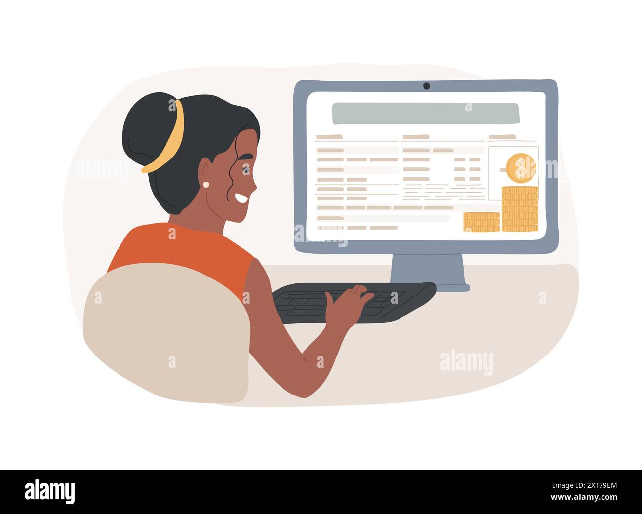 Online application isolated cartoon vector illustrations Stock Vector ...