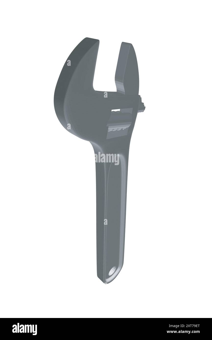 Vector illustration of adjustable wrench. Repair tools icon isolated on ...
