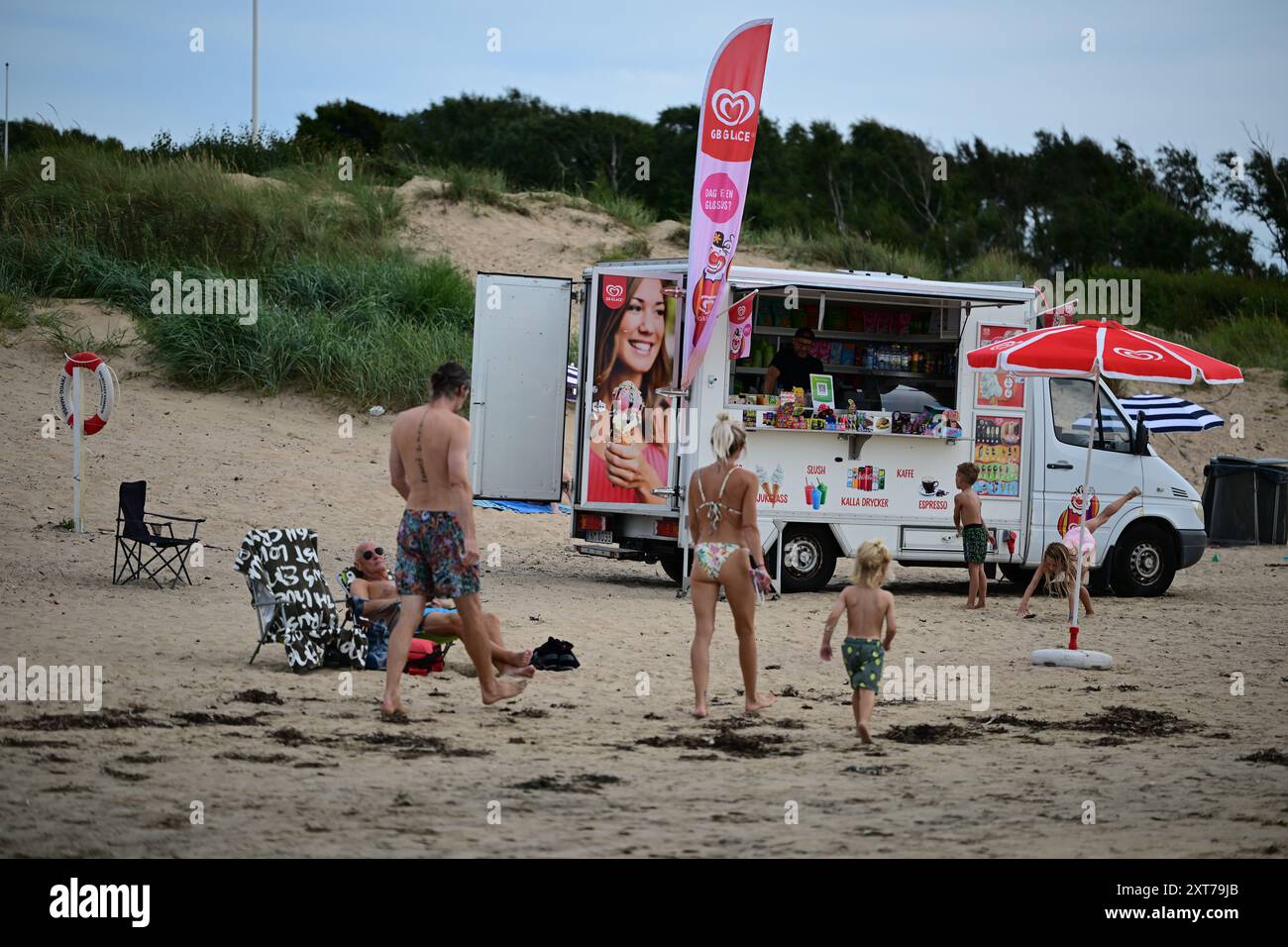 Family on Tylösand Beach in Halmstad, Sweden Stock Photo - Alamy