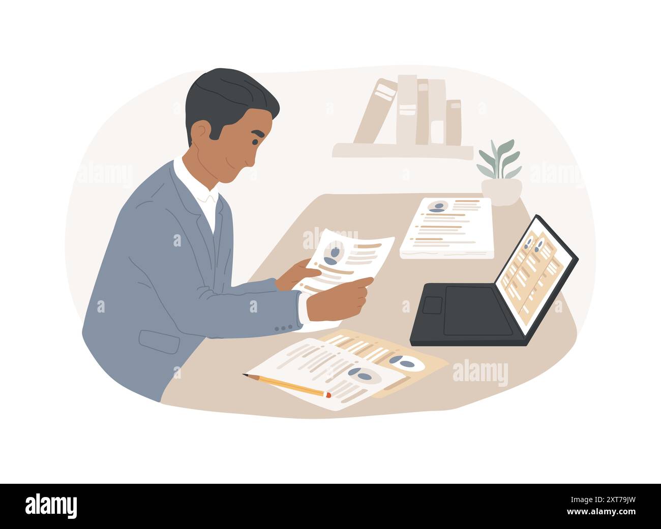 Select candidates isolated cartoon vector illustrations Stock Vector ...