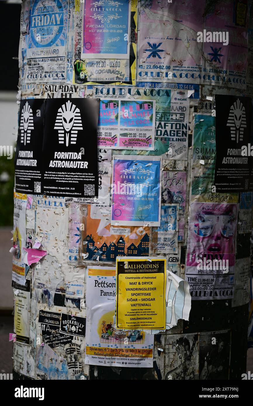 Posters at Tylösand Beach in Halmstad, Sweden Stock Photo - Alamy