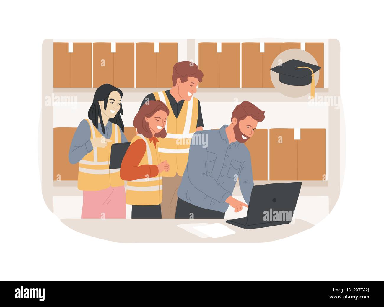 Logistics and supply chain management isolated cartoon vector ...