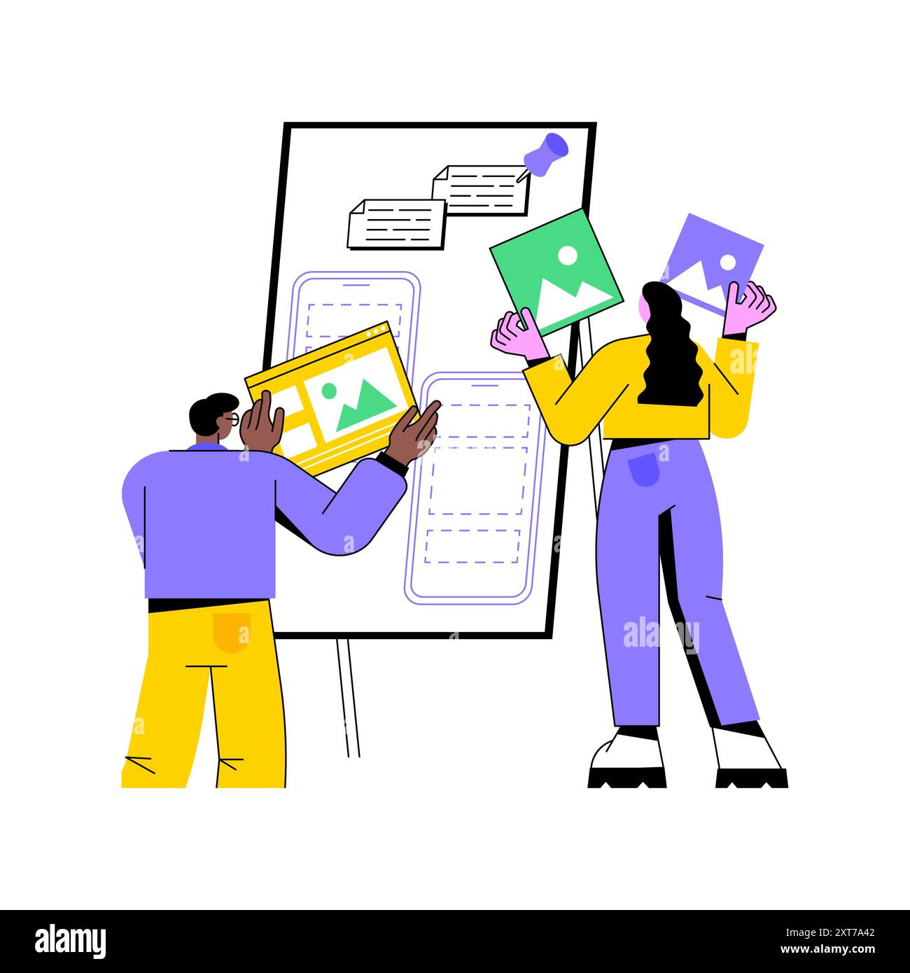 Game development planning isolated cartoon vector illustrations Stock ...