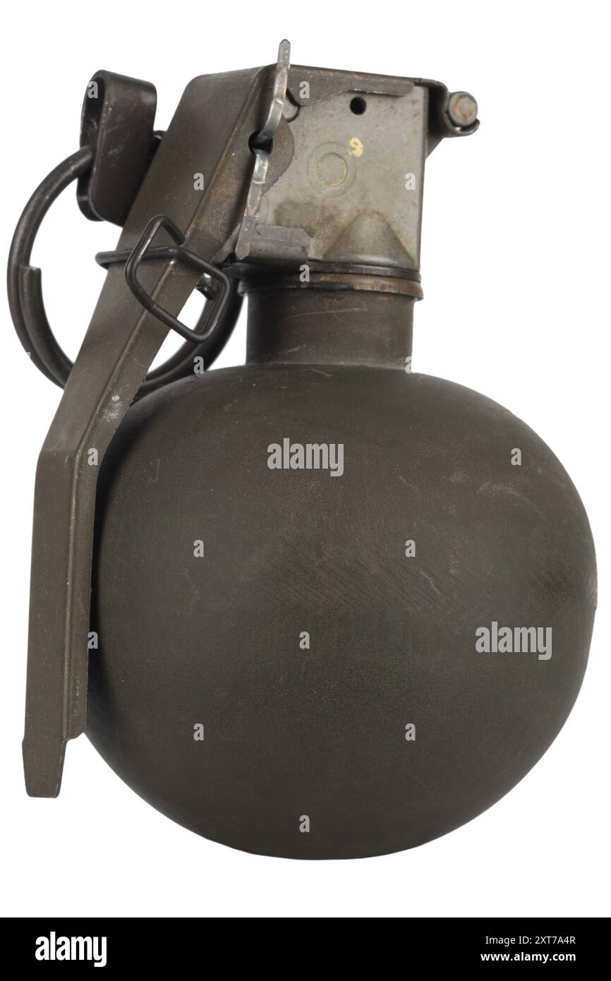 M67 fragmentation hand grenade isolated on white background Stock Photo ...