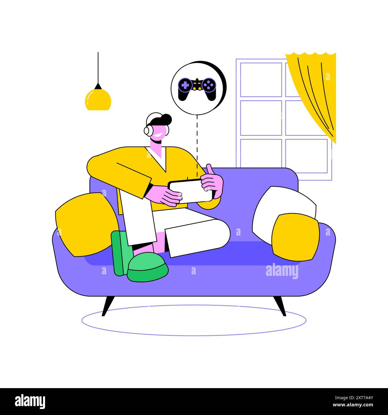 Online gaming apps isolated cartoon vector illustrations Stock Vector ...