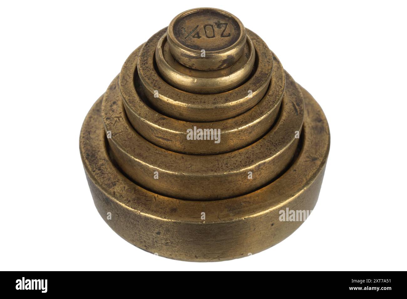 Old rusty set of ounce weights for scales isolated on white Stock Photo ...